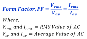 Form Factor in Electrical – Formula & Importance
