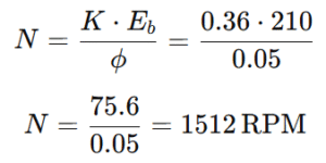Speed Equation of DC Motor
